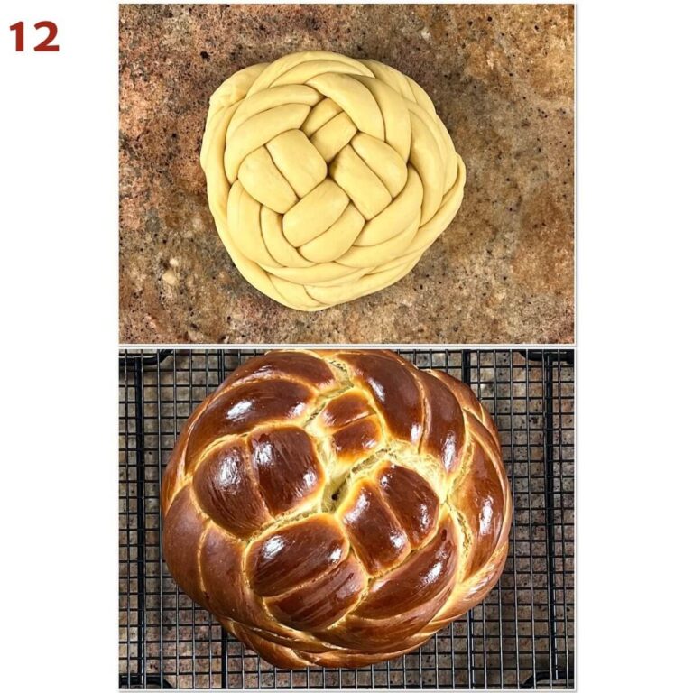 How to Braid an Eight Strand Challah Two Ways - Scotch & Scones