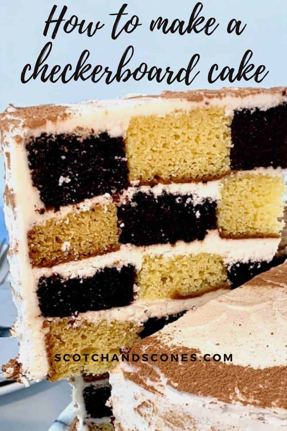 How to Make Checkerboard Cake - Scotch & Scones