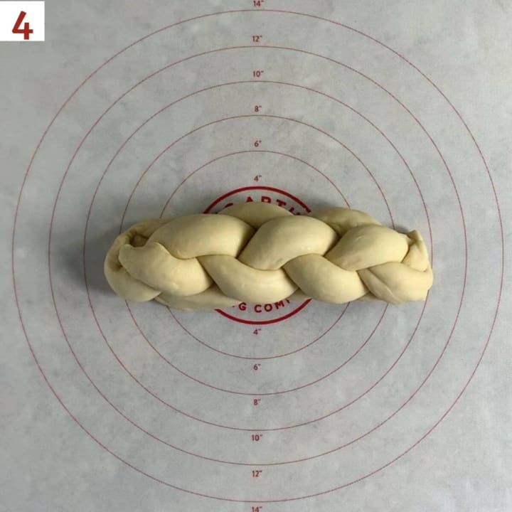 How to Braid a Four Strand Challah Two Ways - Scotch & Scones