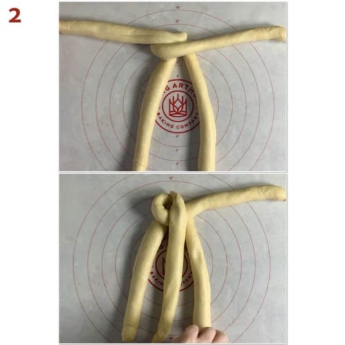 How to Braid a Four Strand Challah Two Ways - Scotch & Scones