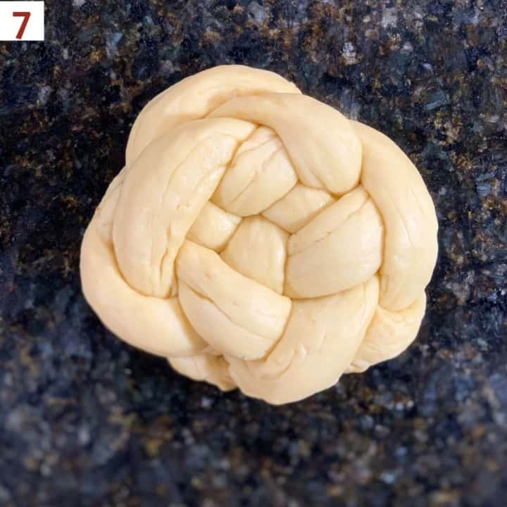 How to Braid a Four Strand Challah Two Ways - Scotch & Scones