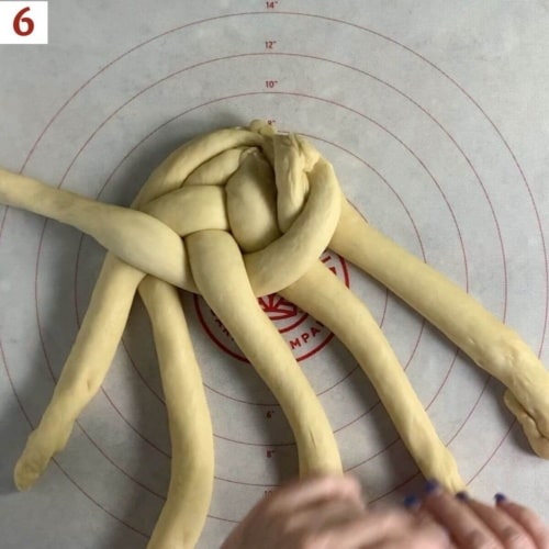 How to Braid a Six Strand Challah Two Ways - Scotch & Scones