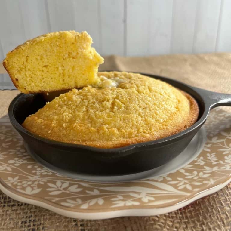 Small Batch Cast Iron Skillet Cornbread - Scotch & Scones