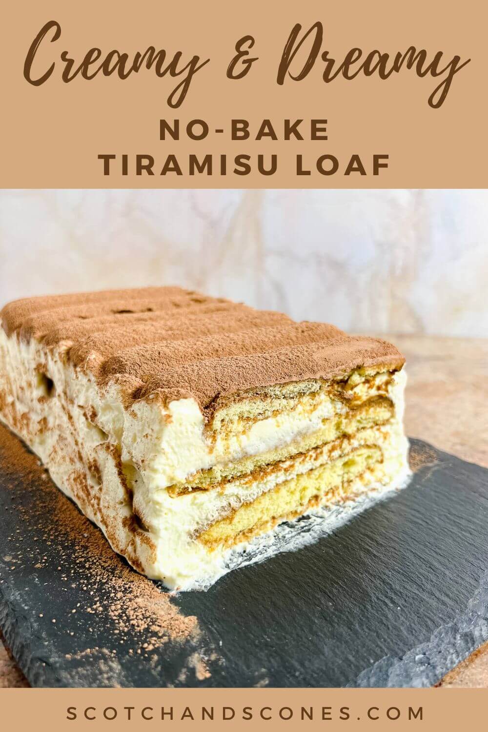 No-Bake Tiramisu Loaf - Scotch & Scones
